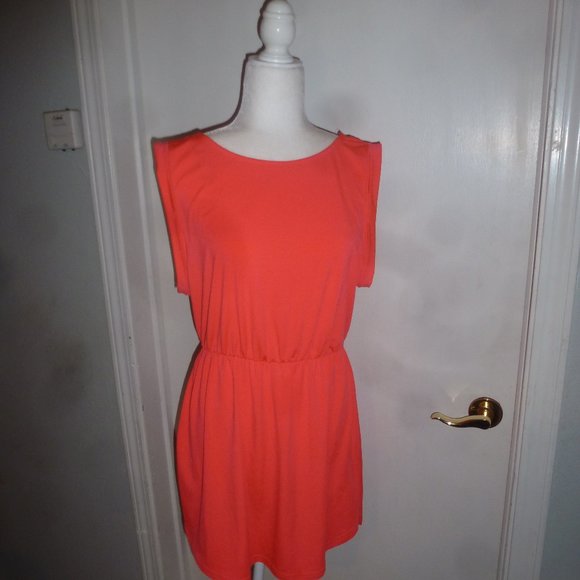 Divided H&M | Dresses | Hm Divided Hot Red Open Back Sleeveless Mini Dress Sz 8 | Poshmark